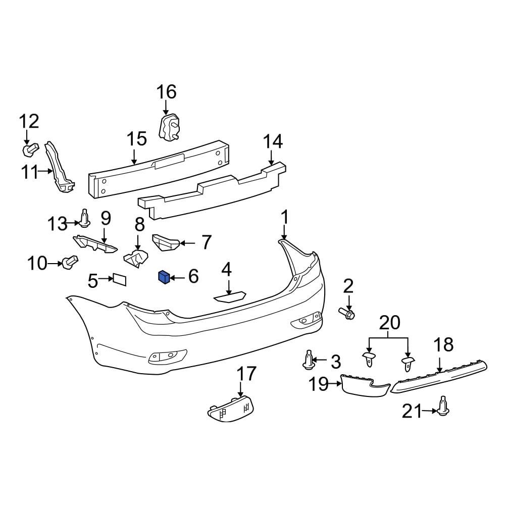 Toyota OE 5246202100 - Rear Bumper Cover Insulator