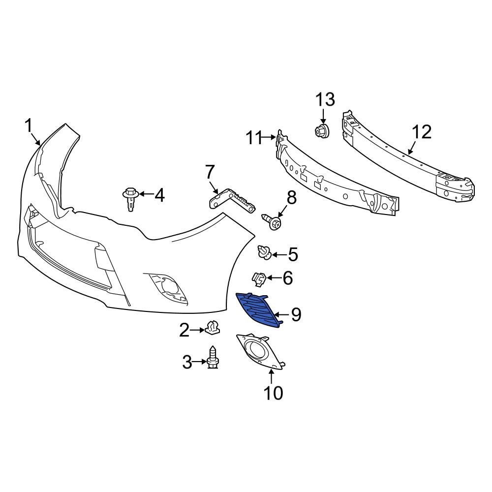 Toyota OE 8148102330 - Front Right Bumper Cover Spacer Panel