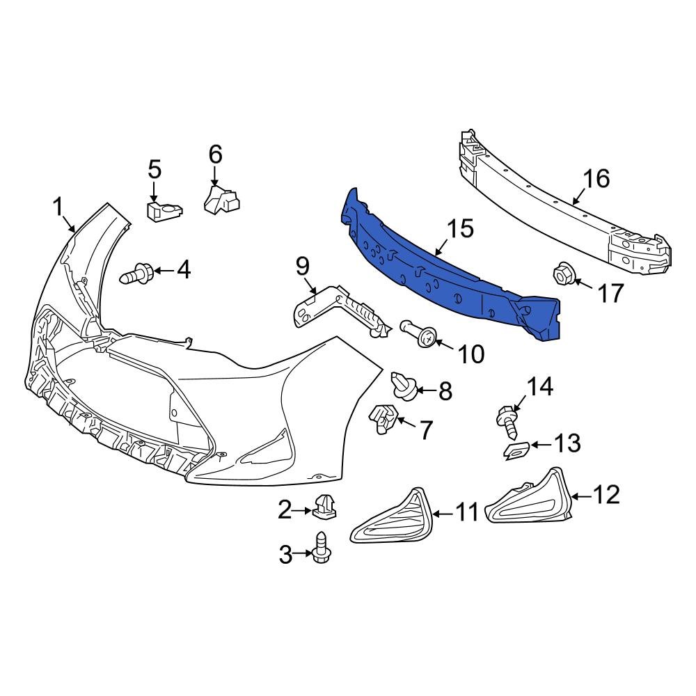 Toyota OE 5261102410 - Front Bumper Impact Absorber