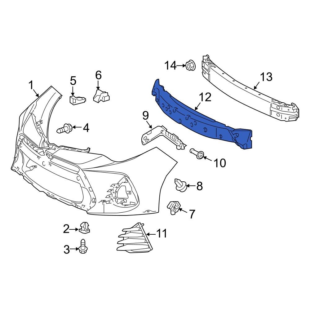 Toyota OE 5261102410 - Front Bumper Impact Absorber