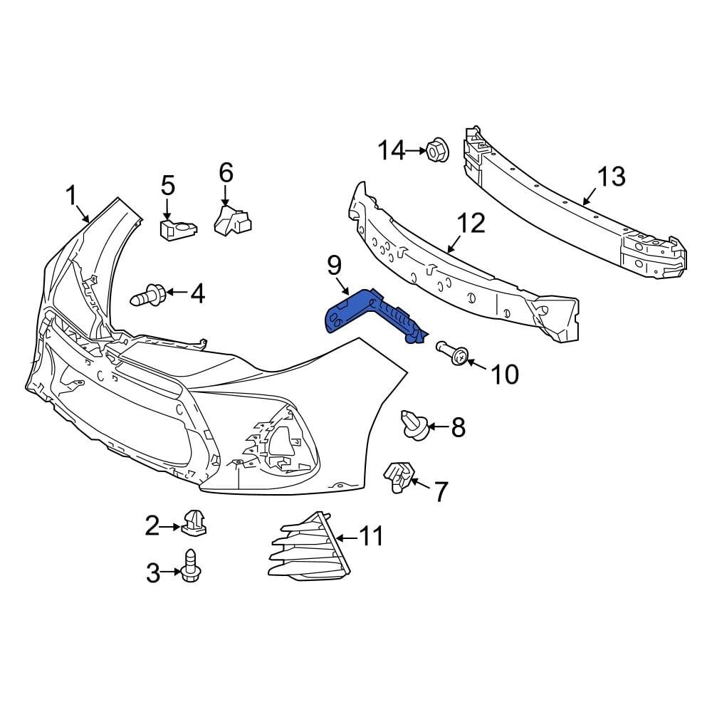 Toyota OE 5211502350 - Front Right Bumper Cover Bracket