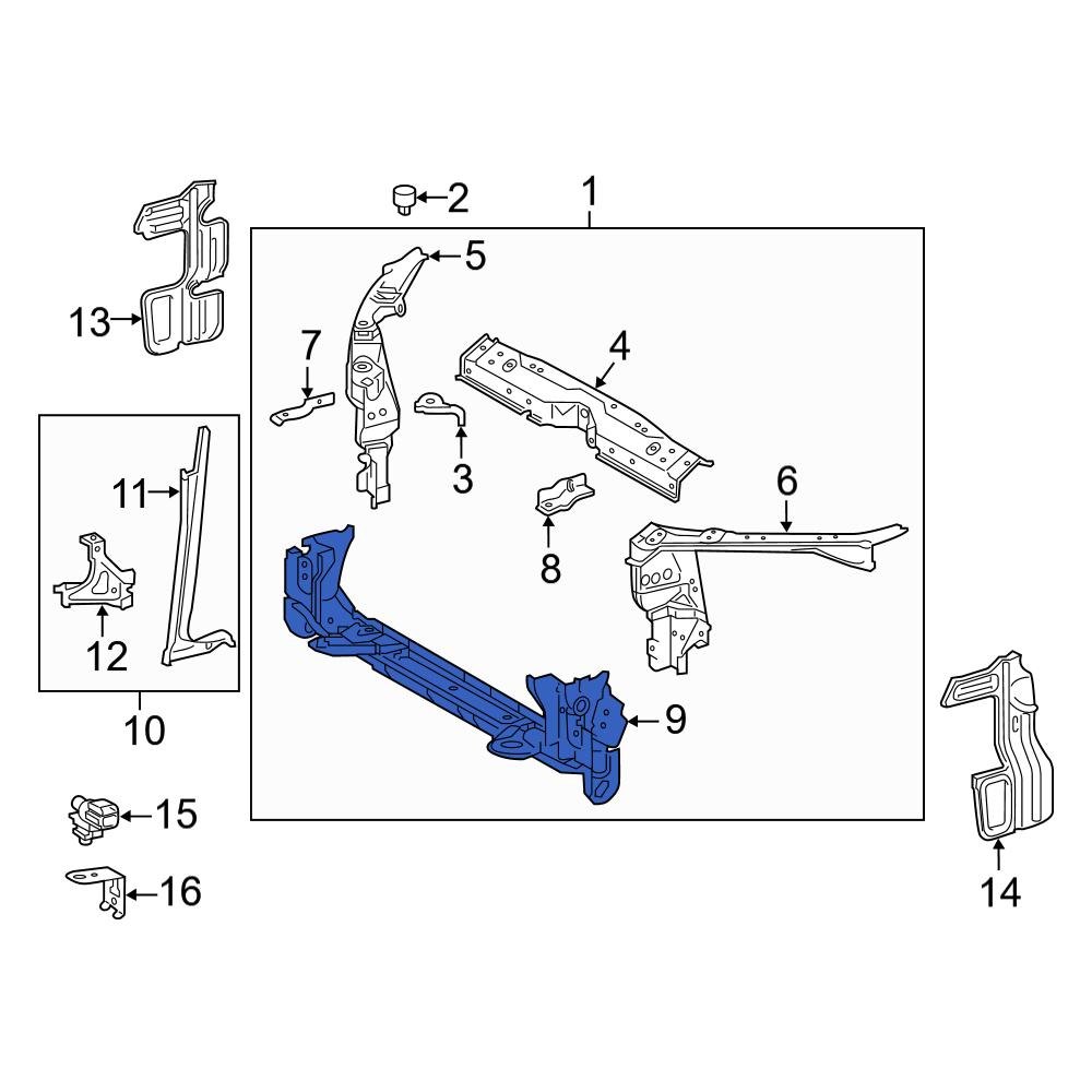 Toyota OE 5710402370 - Front Lower Radiator Support Tie Bar