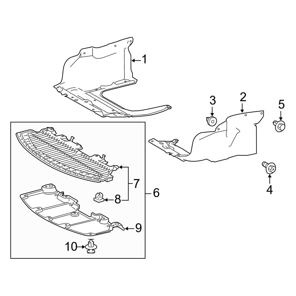 Toyota OE 5260102090 - Front Center Radiator Support Splash Shield
