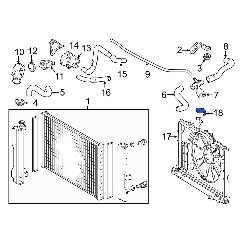 Toyota OE 1647123030 - Engine Coolant Reservoir Cap