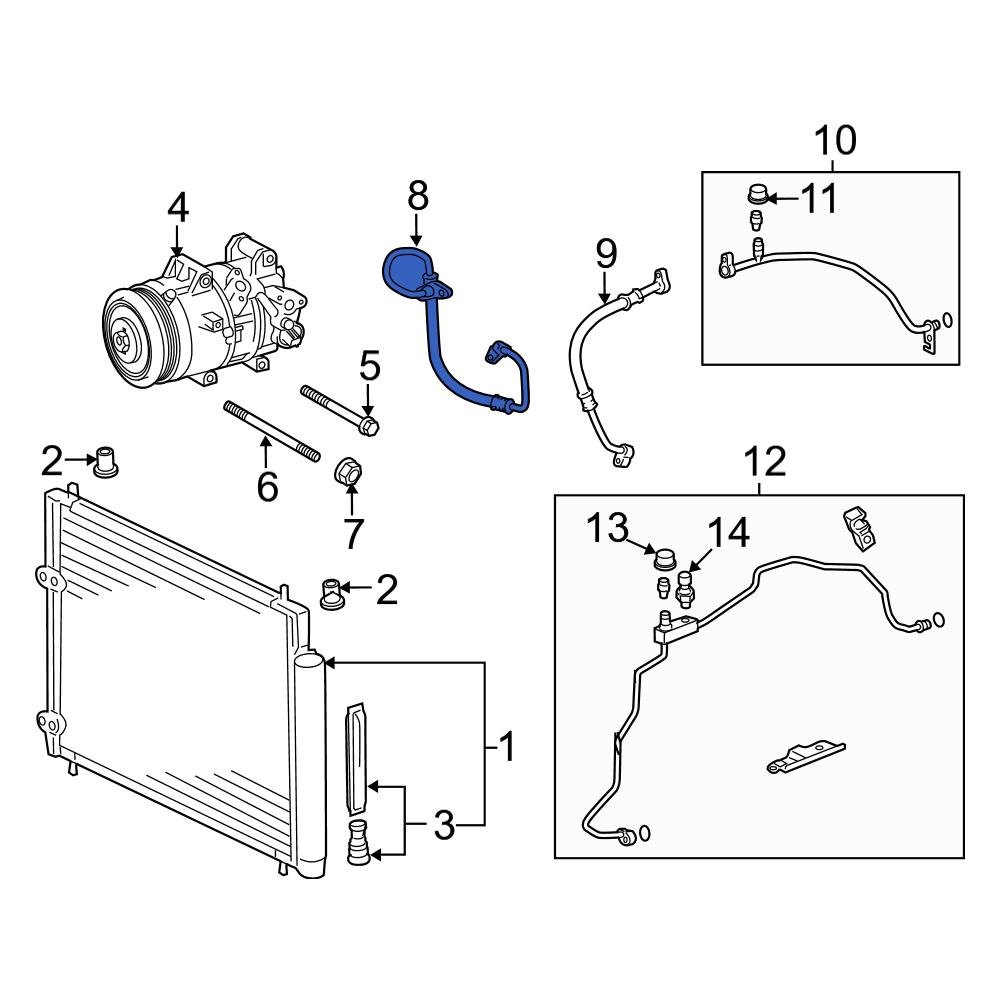 Toyota OE 8870302860 - A/C Refrigerant Discharge Hose