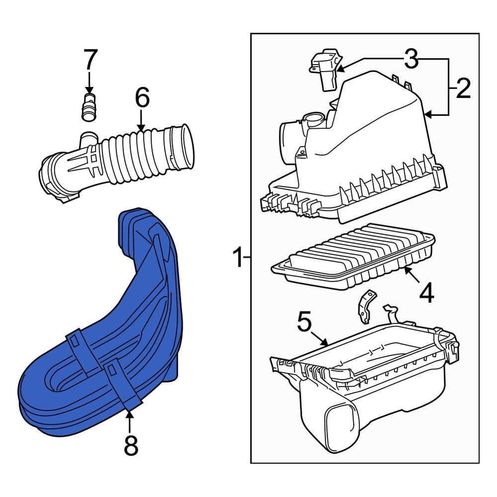 Toyota OE 177510T130 - Engine Air Intake Resonator