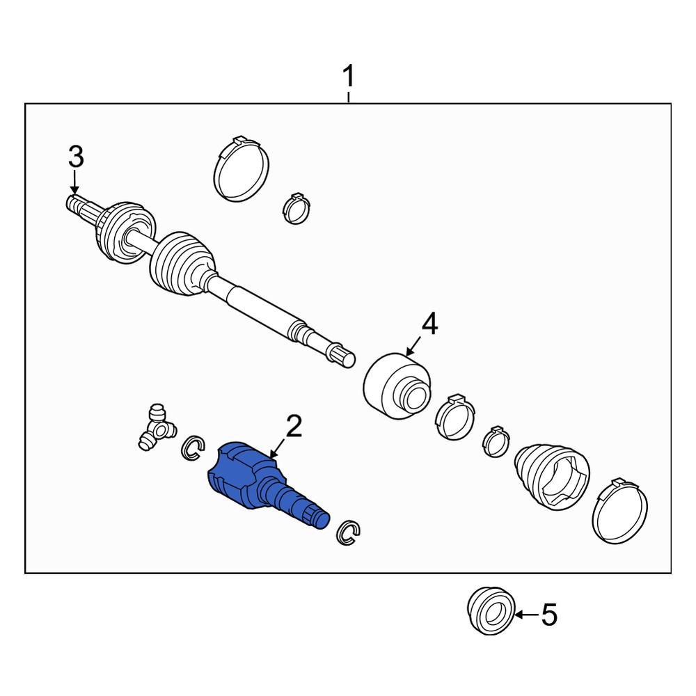 Toyota OE 4341002A03 - Front Right CV Axle Assembly