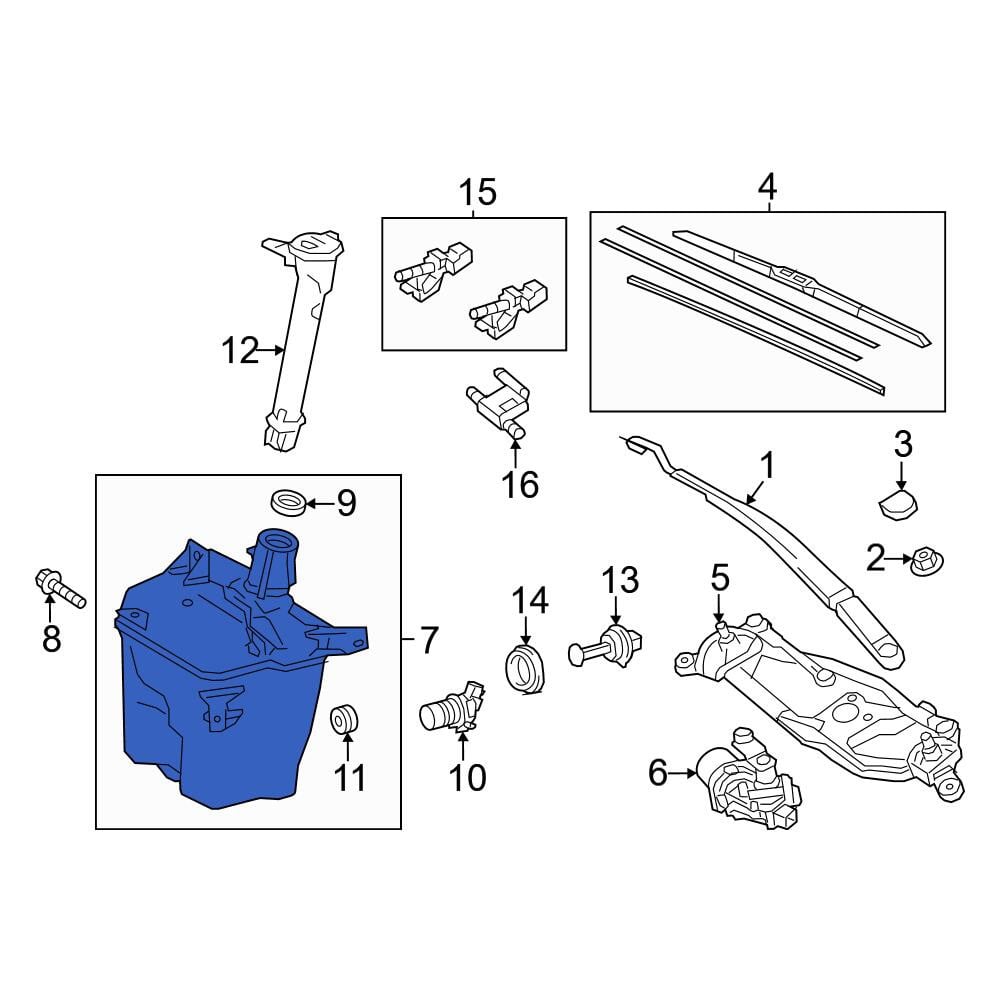 Toyota OE 8531512730 - Washer Fluid Reservoir