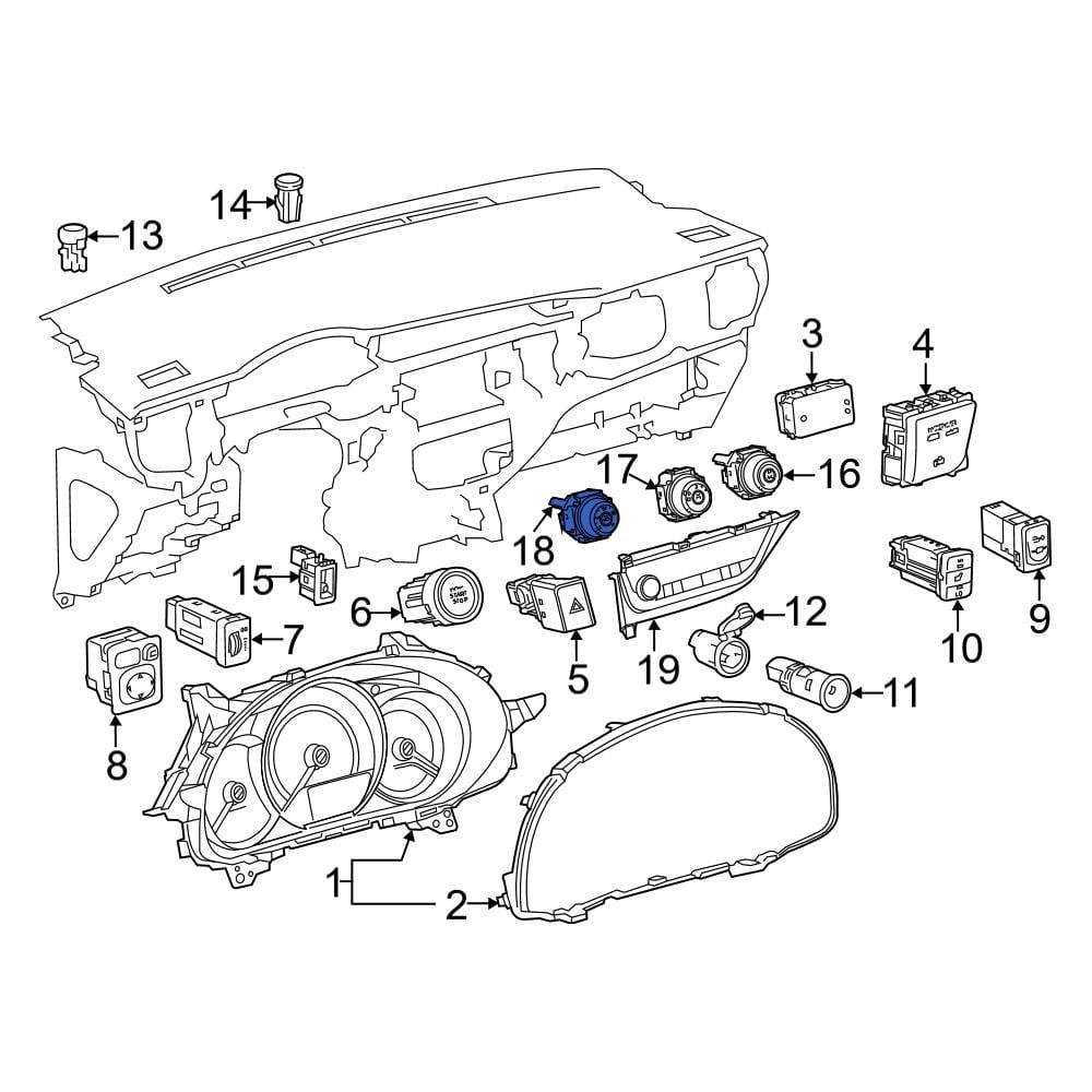 Toyota OE 5590142030 - HVAC Temperature Control Panel