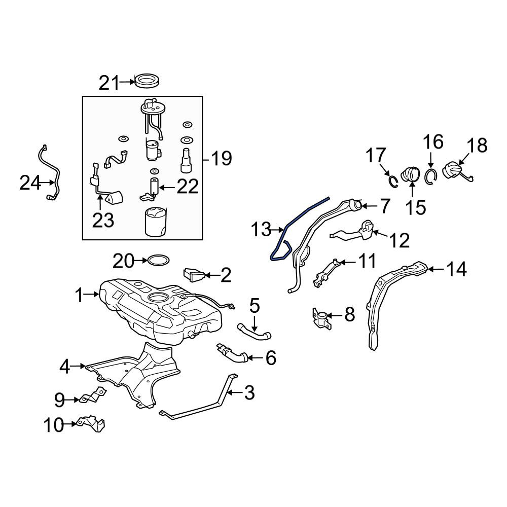 Toyota OE 7722602050 - Fuel Tank Vent Hose