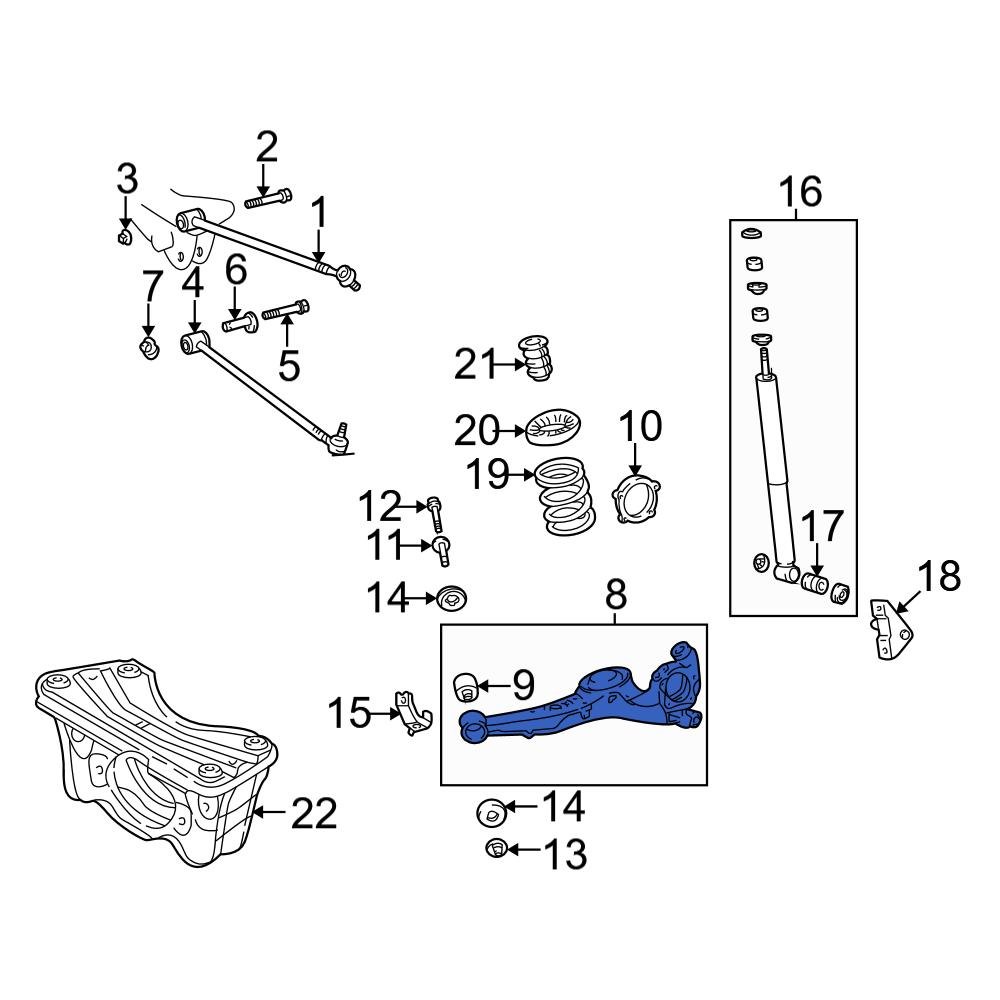 Toyota OE 4871042010 - Rear Right Suspension Trailing Arm