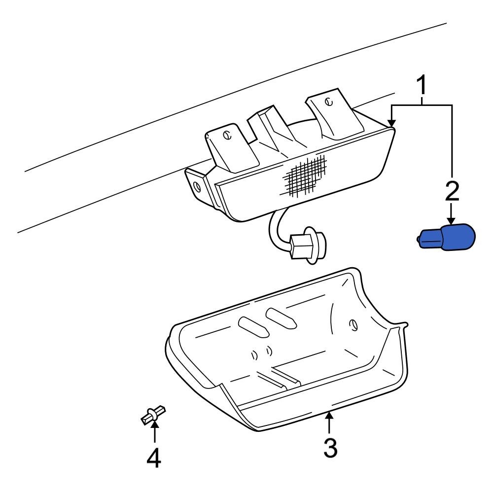 Toyota OE 9098113043 - Rear Center High Mount Stop Light Bulb