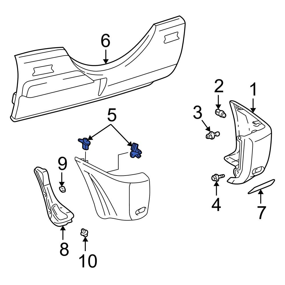 Toyota OE 5219716020 - Rear Outer Bumper Cover Bracket