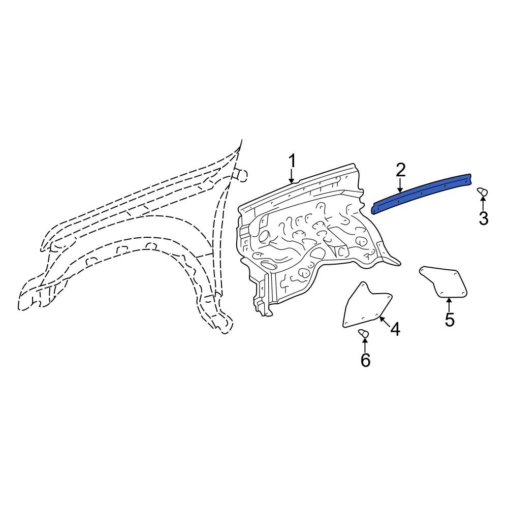 Toyota OE 538680C020 - Right Upper Fender Seal