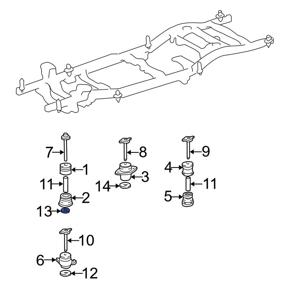 Toyota OE 9020110012 - Front Body Mount Cushion Washer