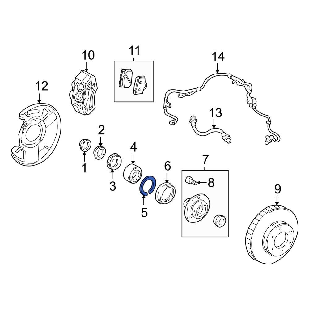 Toyota OE 9052199114 - Front Wheel Bearing Snap Ring