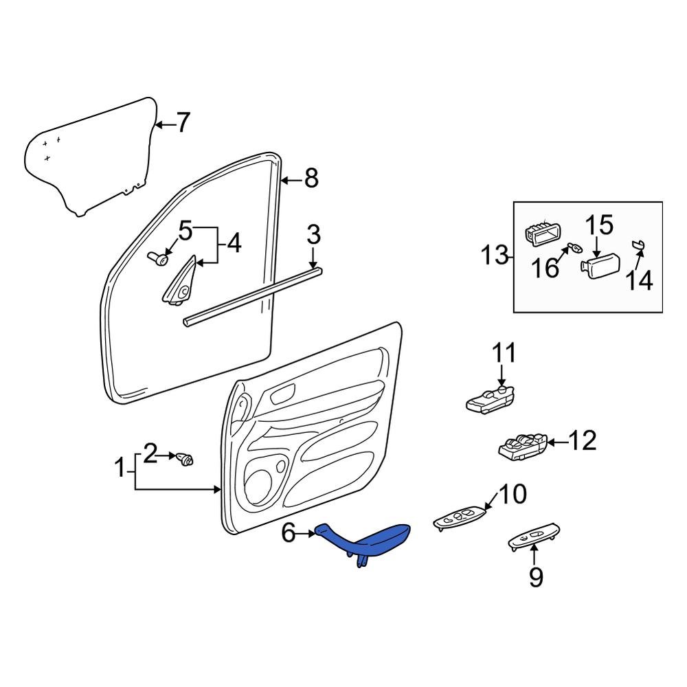Toyota OE 742200C011B0 - Front Left Door Armrest