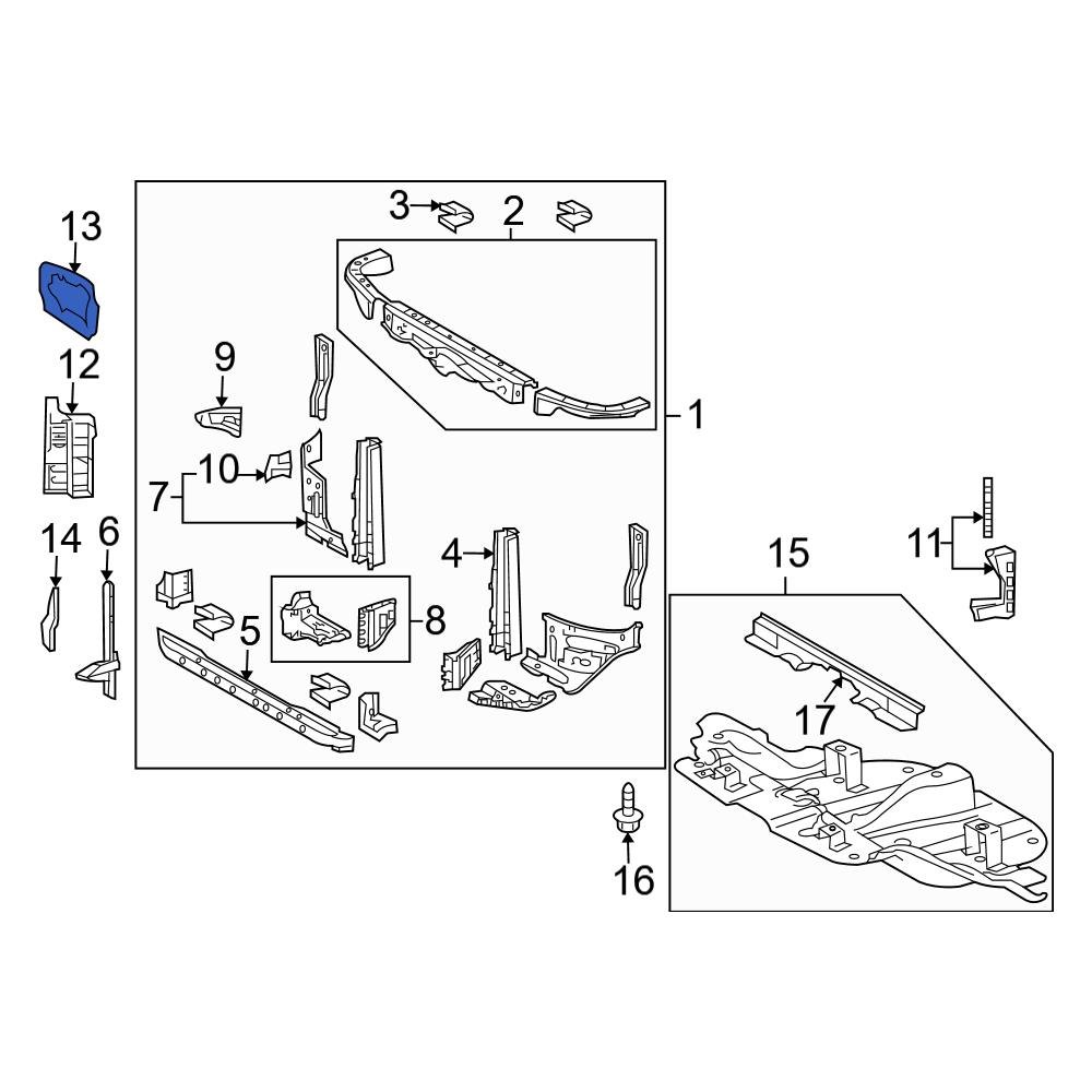 Toyota OE 532960C010 - Front Radiator Support Splash Shield