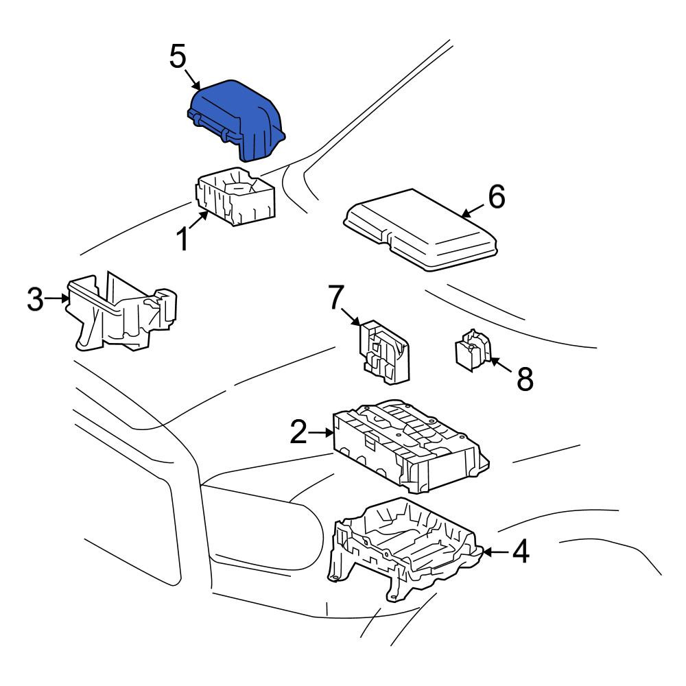 Toyota OE 826680C010 - Right Upper Fuse and Relay Center Cover
