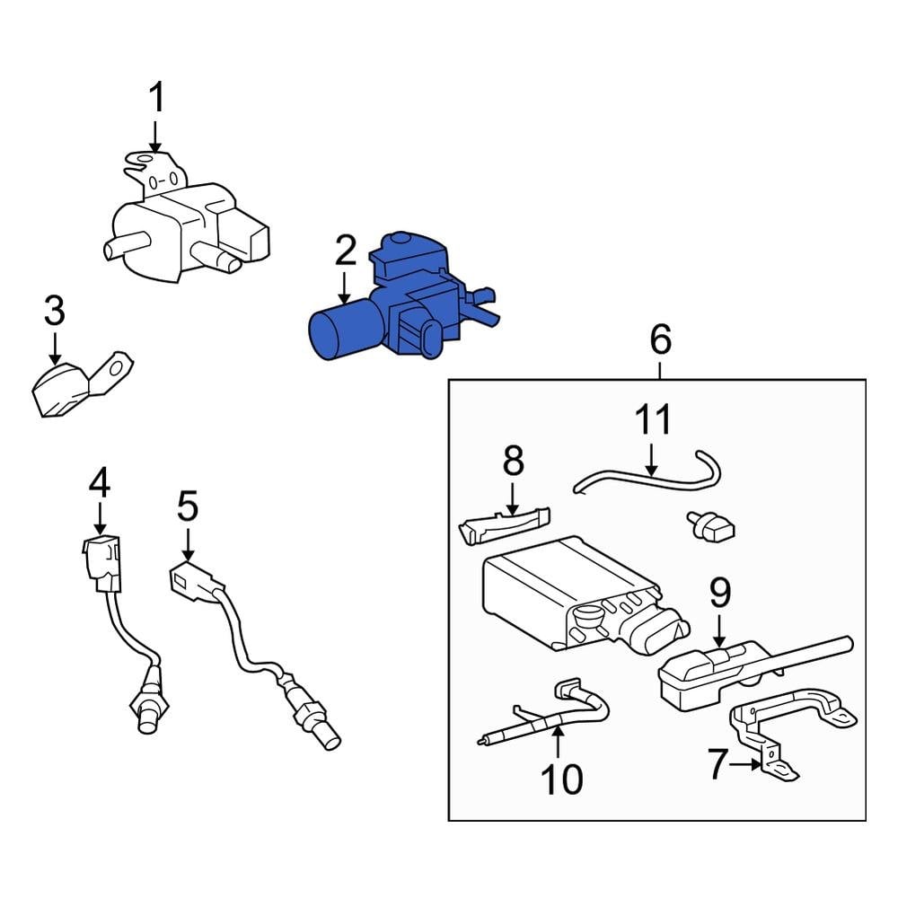 Toyota OE 258600S010 - Rear Exhaust Gas Recirculation (EGR) Vacuum ...