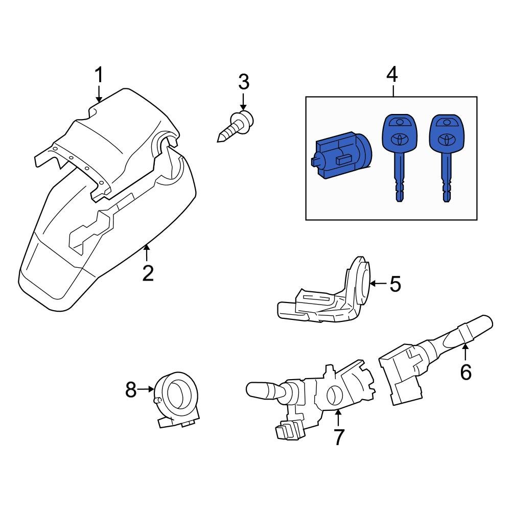 Toyota OE 6905704030 - Ignition Lock Cylinder