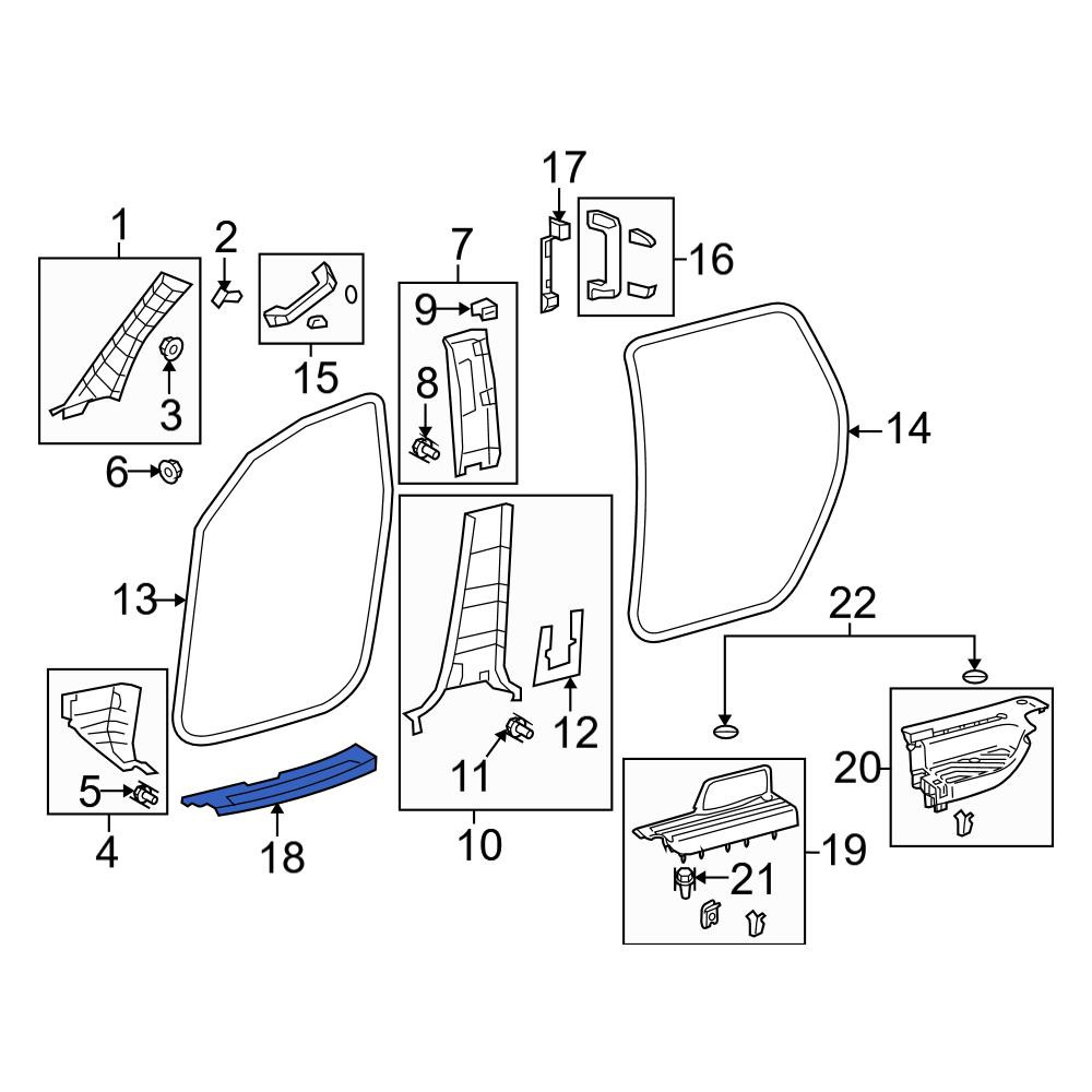 Toyota OE 679140C050C0 - Front Left Door Sill Plate