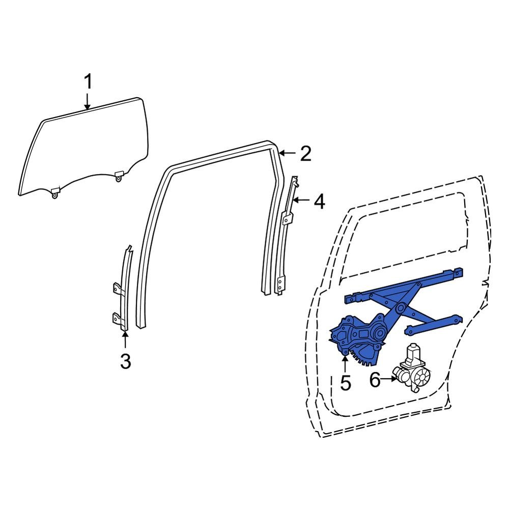 Toyota OE 698500C062 - Rear Center Window Regulator
