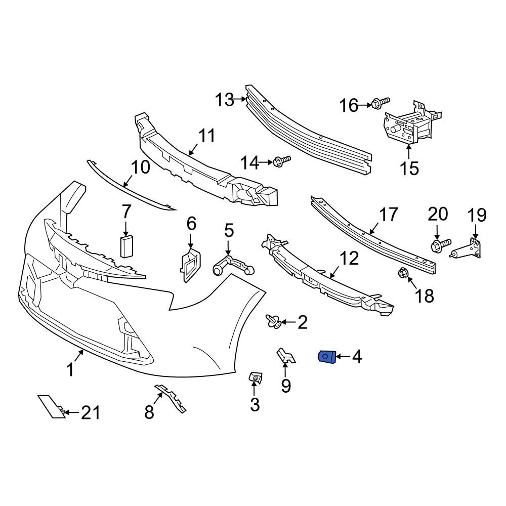 Toyota OE 5216102020 - Bumper Cover Retainer