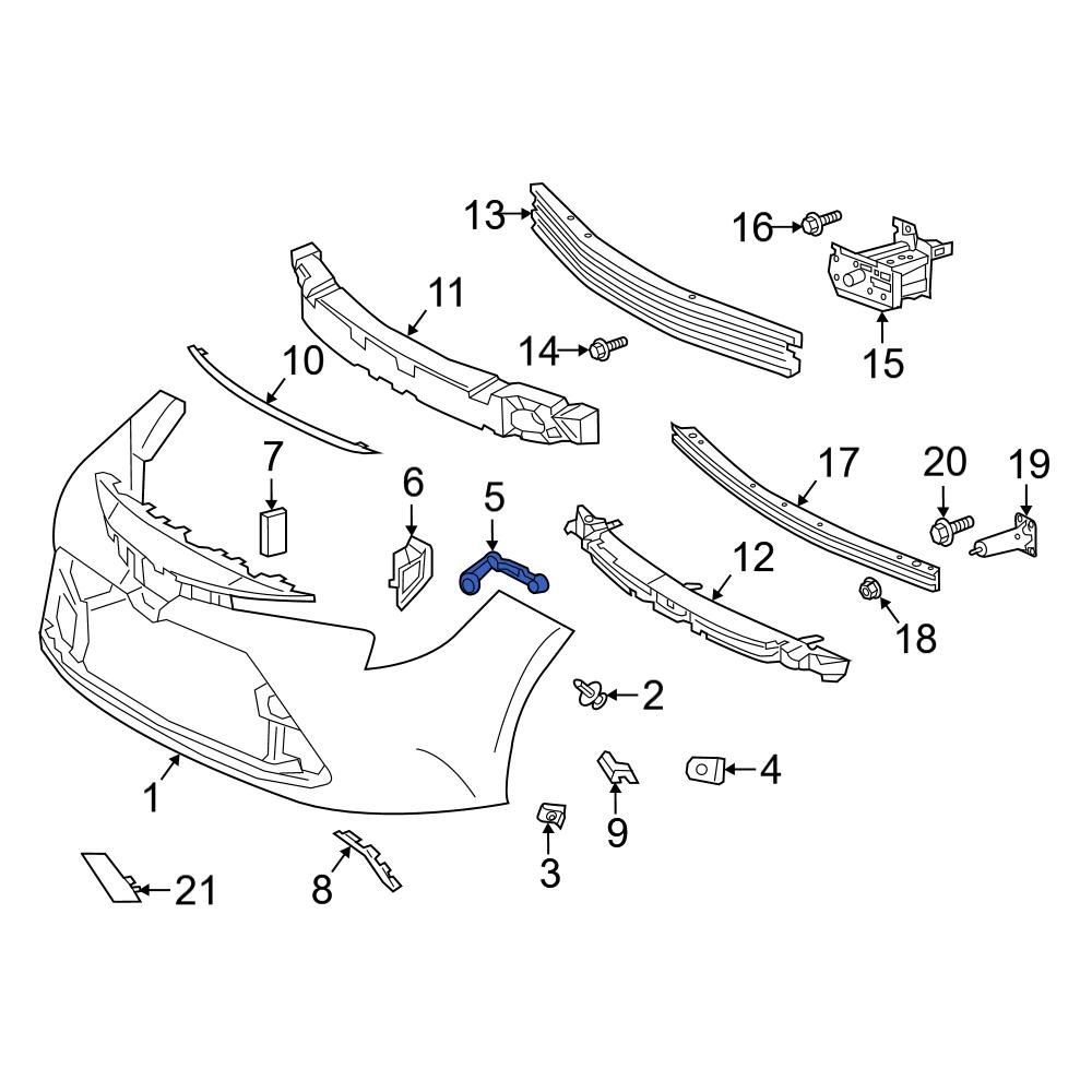 Toyota OE 5211502480 - Front Right Bumper Guide