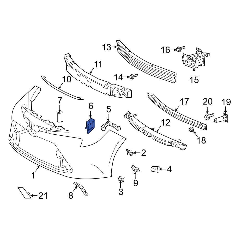 Toyota OE 165630T020 - Left Bumper Seal