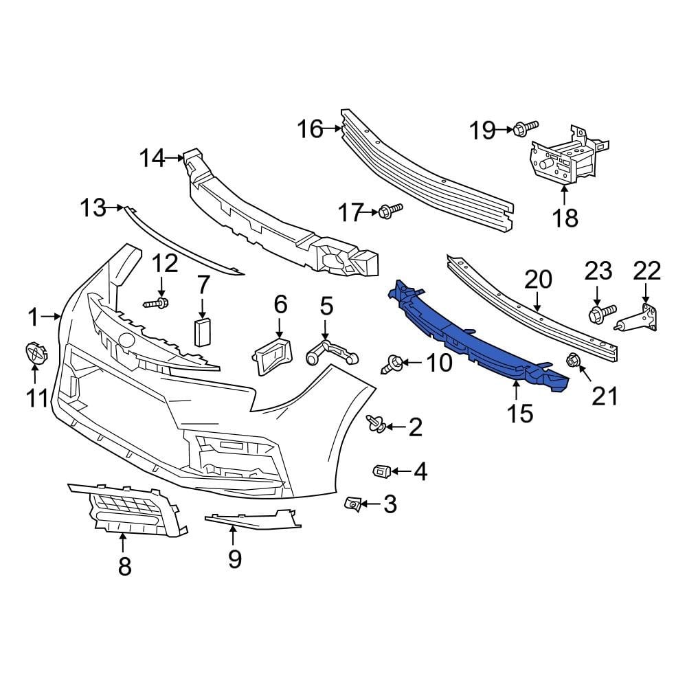 Toyota OE 5261812100 - Front Lower Bumper Impact Absorber