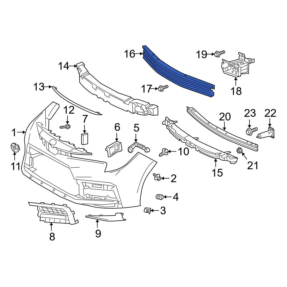 Toyota OE 5213102270 - Front Bumper Impact Bar