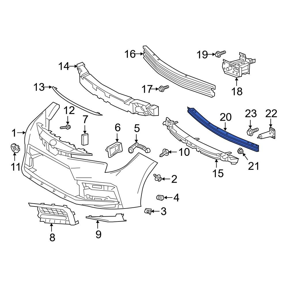 Toyota OE 5213202050 - Front Bumper Cover Reinforcement