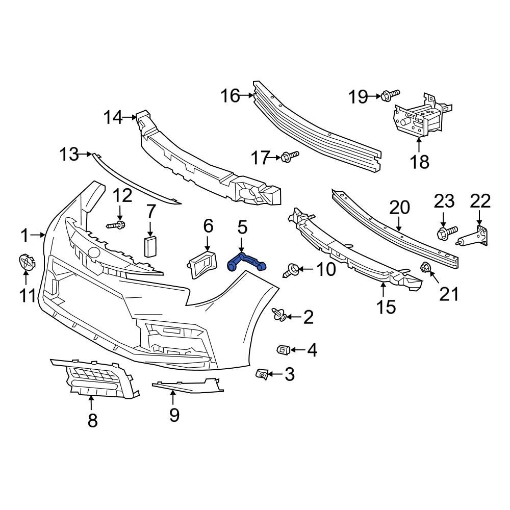 Toyota OE 5211502480 - Front Right Bumper Guide