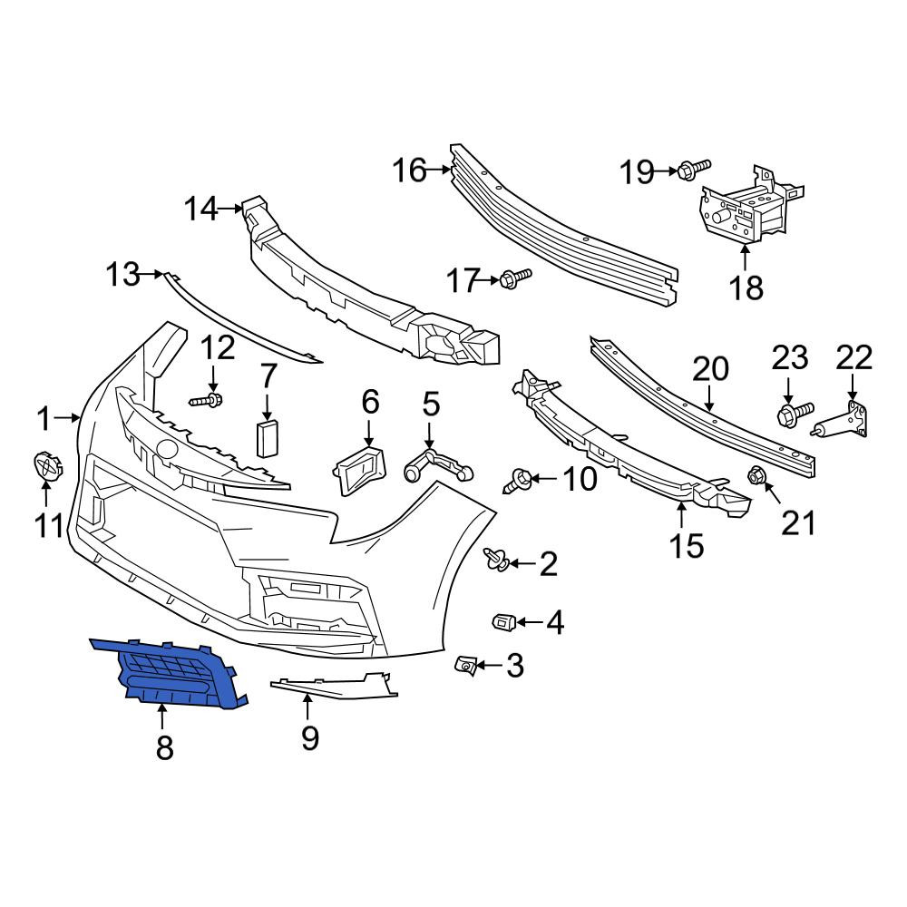 Toyota OE 8148112390 - Front Right Fog Light Trim
