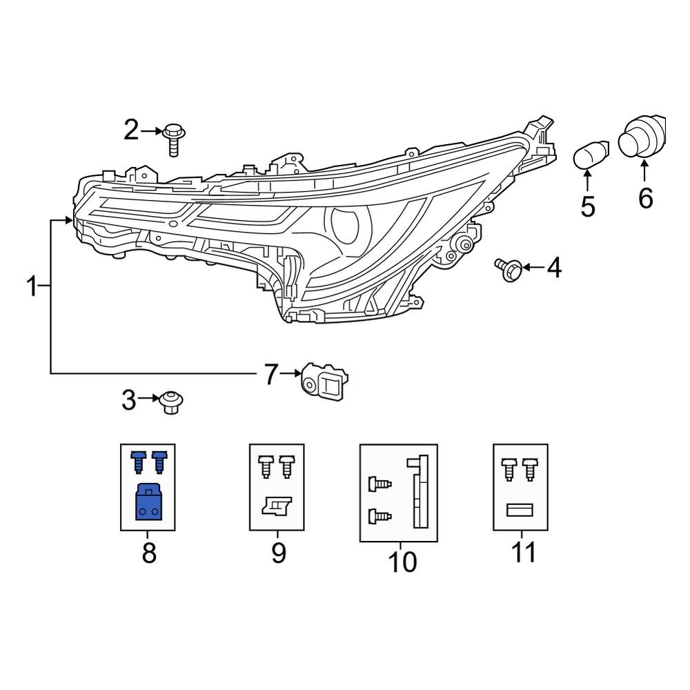 Toyota OE 8119412260 - Left Upper Outer Headlight Bracket
