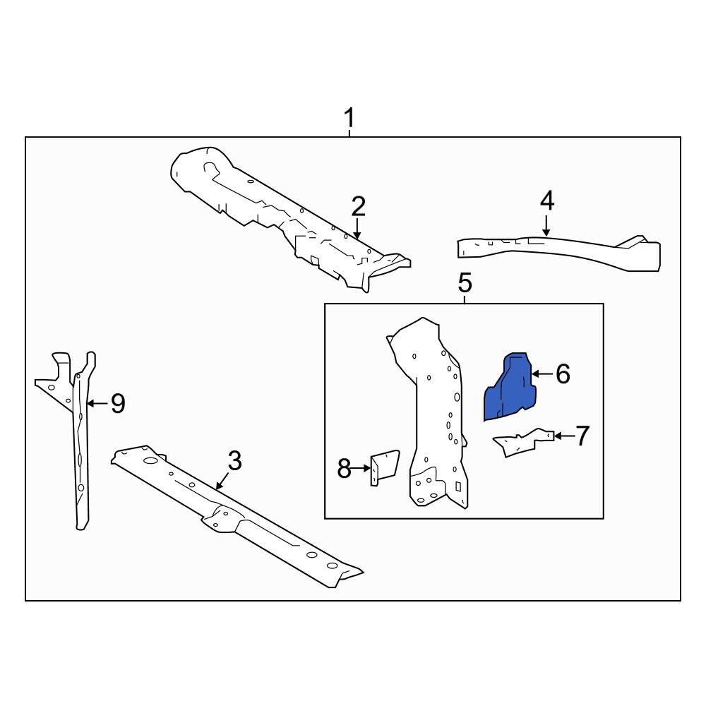 Toyota OE 5214402040 - Left Radiator Support Side Panel Bracket