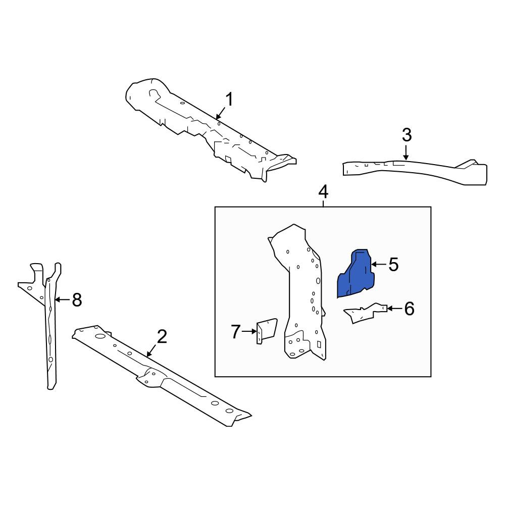 Toyota OE 5214402040 - Left Radiator Support Side Panel Bracket