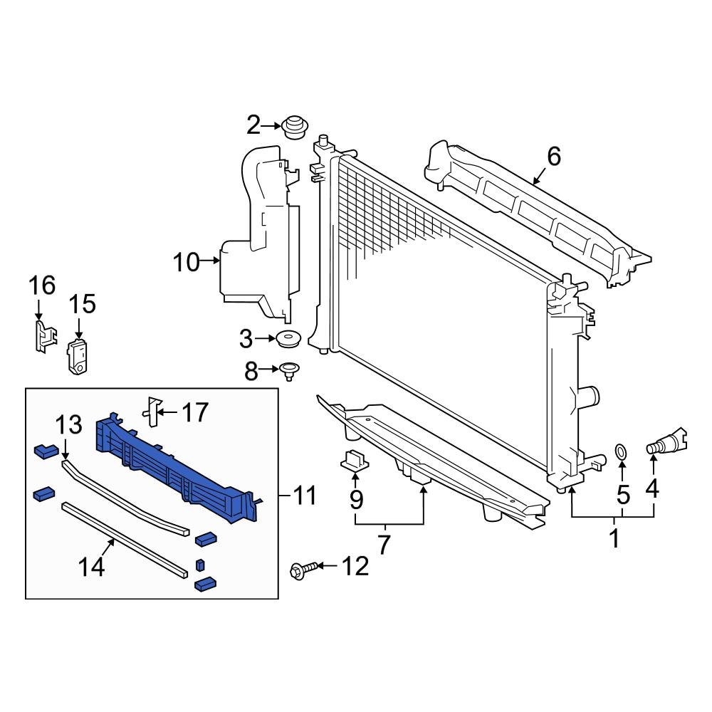 Toyota OE 5301912010 - Front Radiator Shutter Assembly