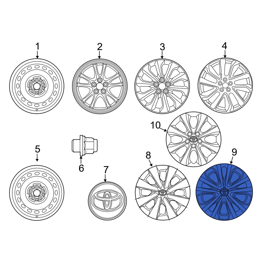 Toyota OE 4260247261 - Wheel Cover