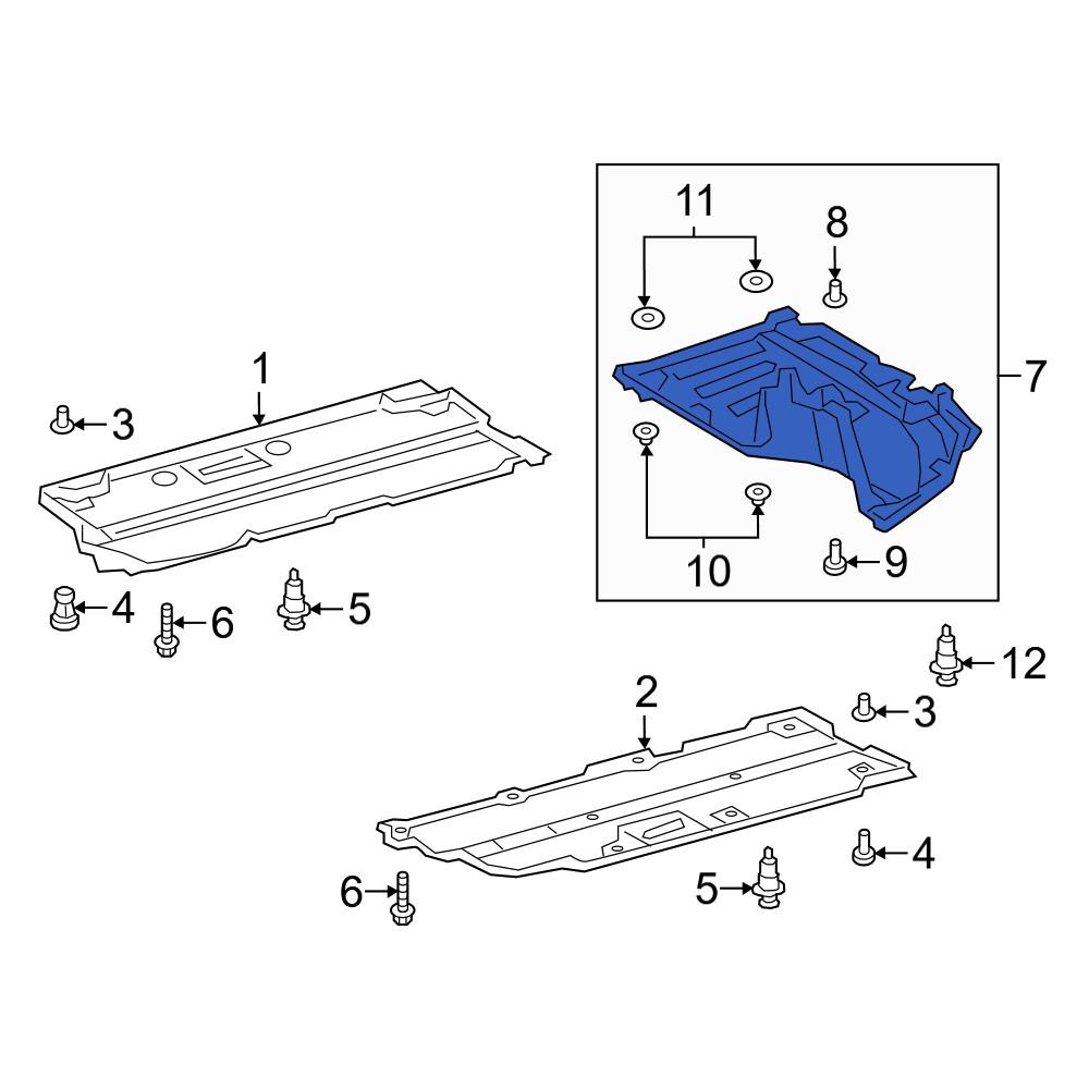 Toyota OE 5839912050 - Rear Floor Pan Splash Shield