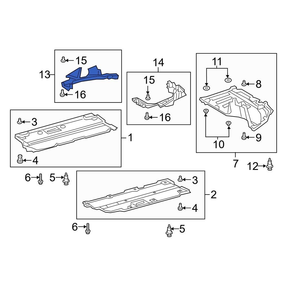 Toyota OE 5839012010 - Rear Right Floor Pan Splash Shield