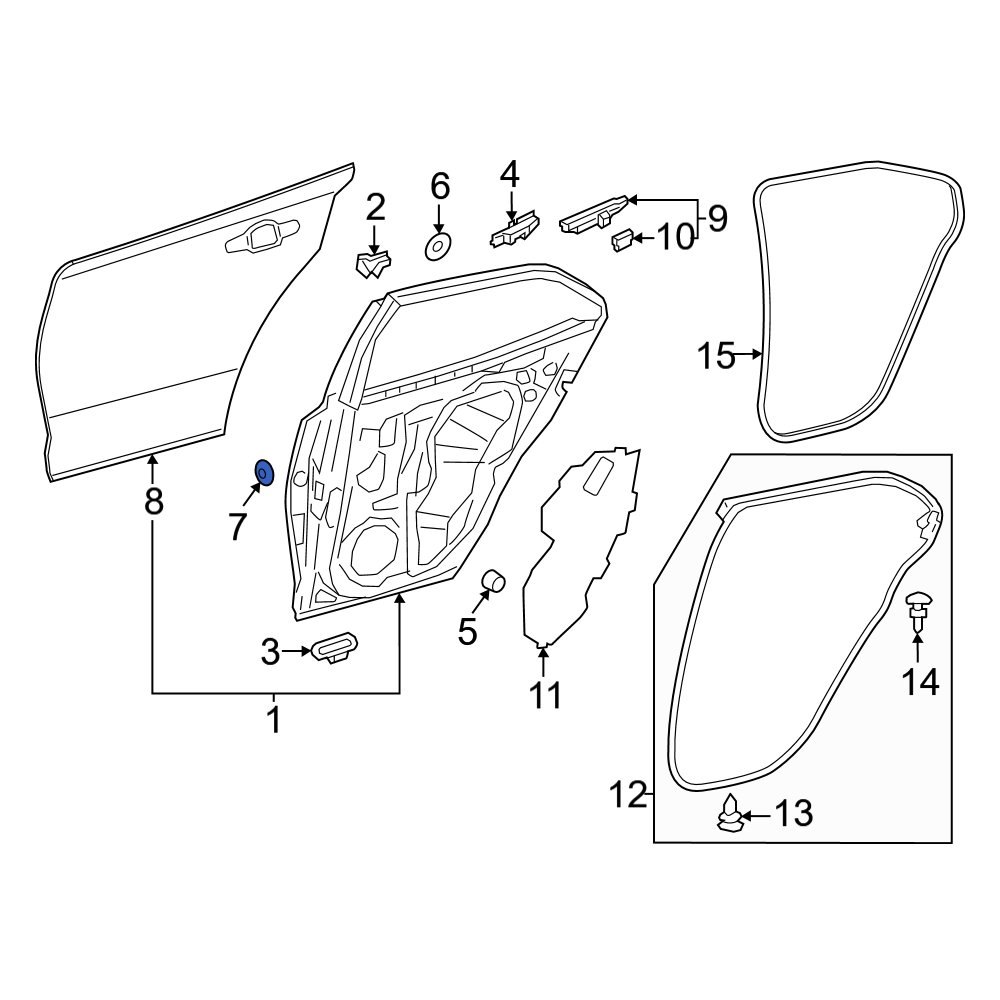 Toyota OE 9095001919 - Rear Door Plug