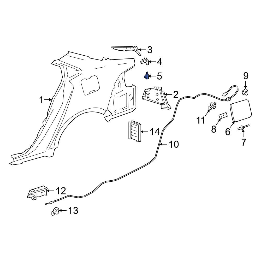 Toyota OE 6195202080 - Left Quarter Panel Gutter Bracket