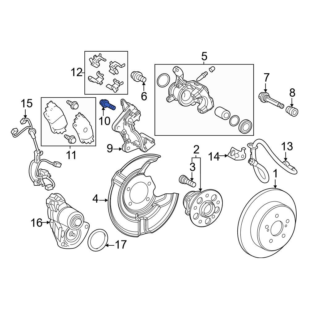 Toyota OE 9008010067 - Disc Brake Caliper Anchor Plate Bolt