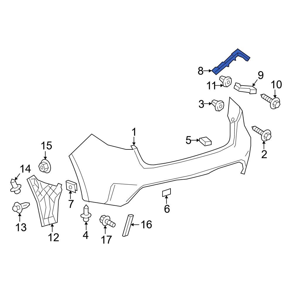 Toyota OE 5257602180 - Rear Left Bumper Cover Bracket