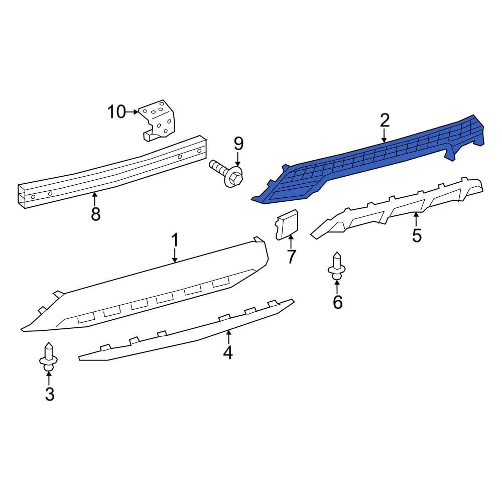 Toyota OE 5216902071 - Rear Lower Bumper Cover