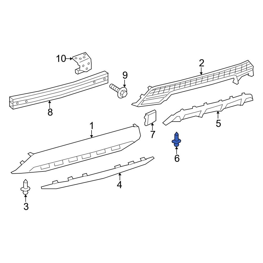 Toyota OE 5216102020 - Bumper Cover Retainer