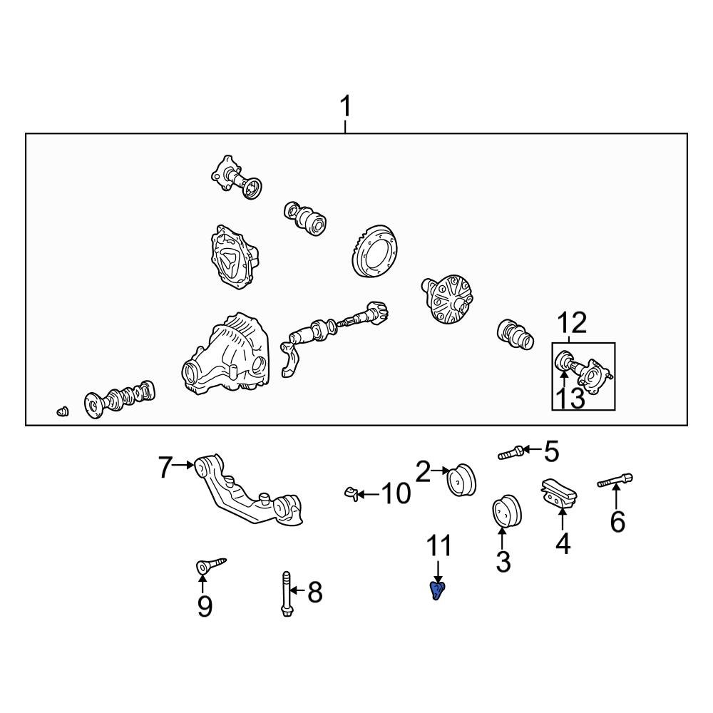 Toyota OE 9008017228 - Differential Housing Support Nut