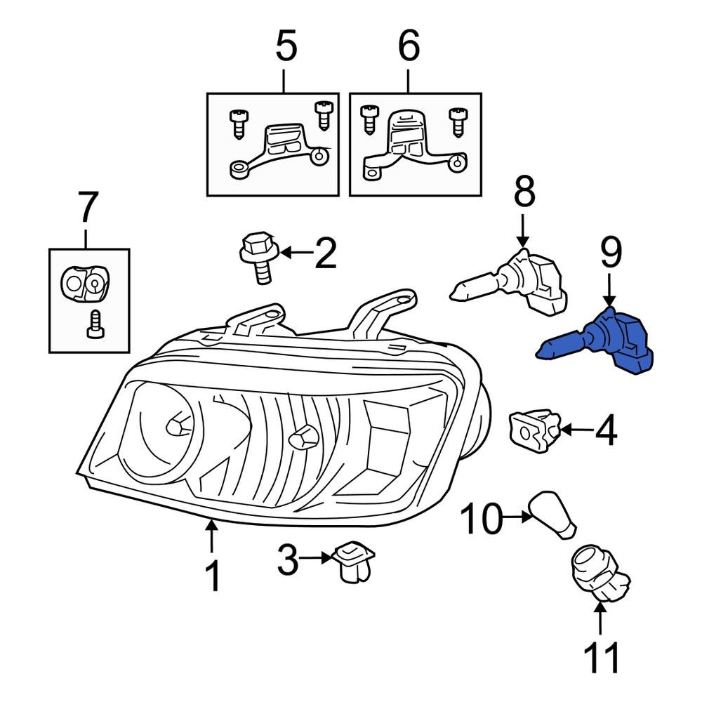 Toyota OE 9098113046 - Front Headlight Bulb